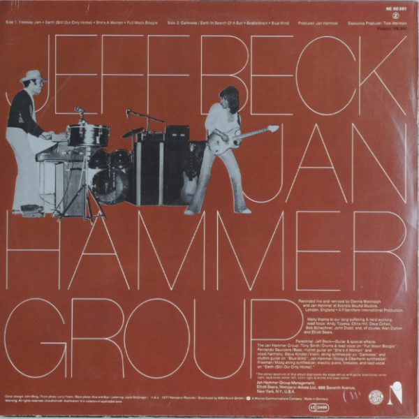 JEFF BECK / WITH THE JAN HAMMER GROUP LIVE / LP / 1977 / GERMANY – Accrovinyl